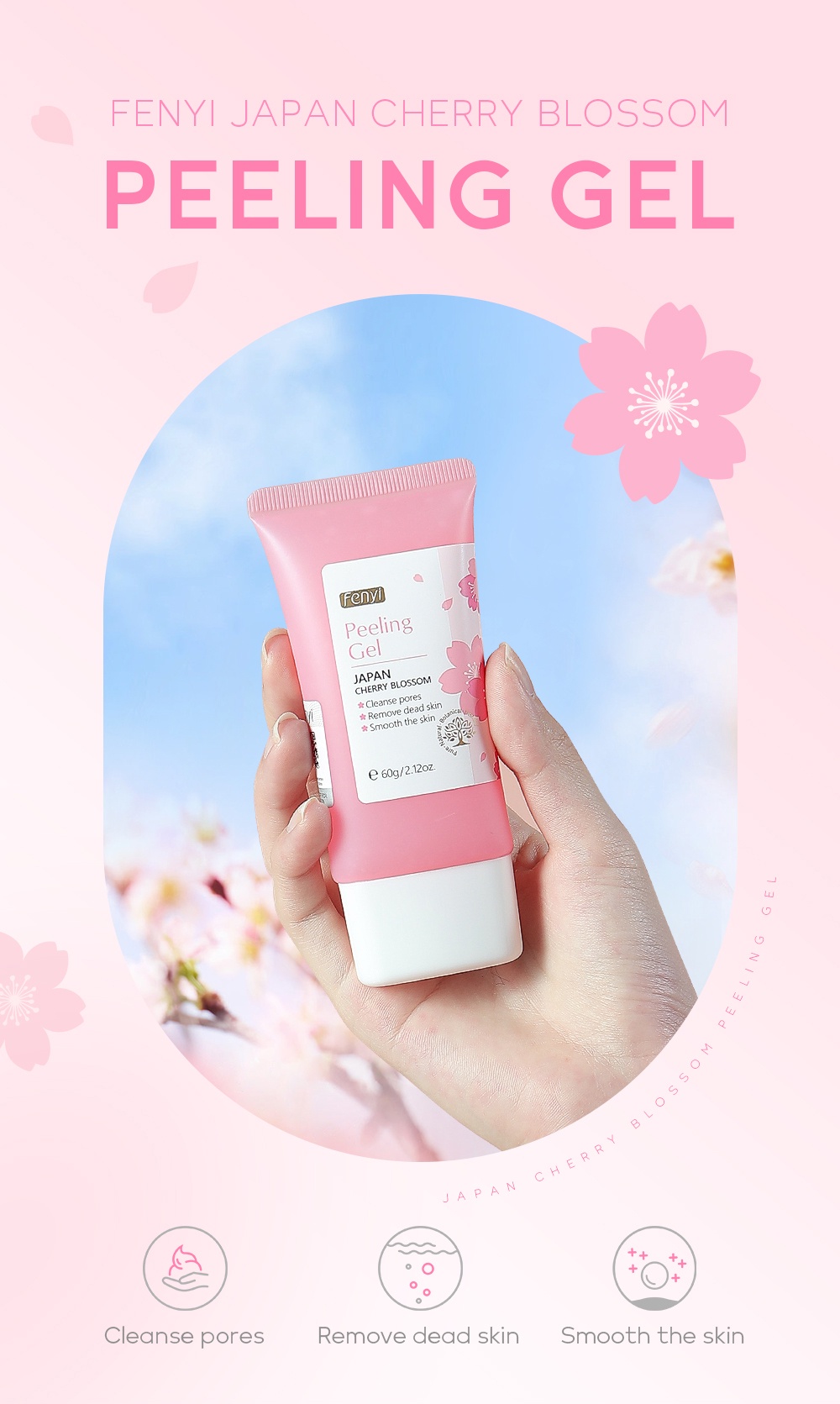 Fenyi Cherry Blossom Peeling Gel Facial Scrub Exfoliating Remove Dead ...