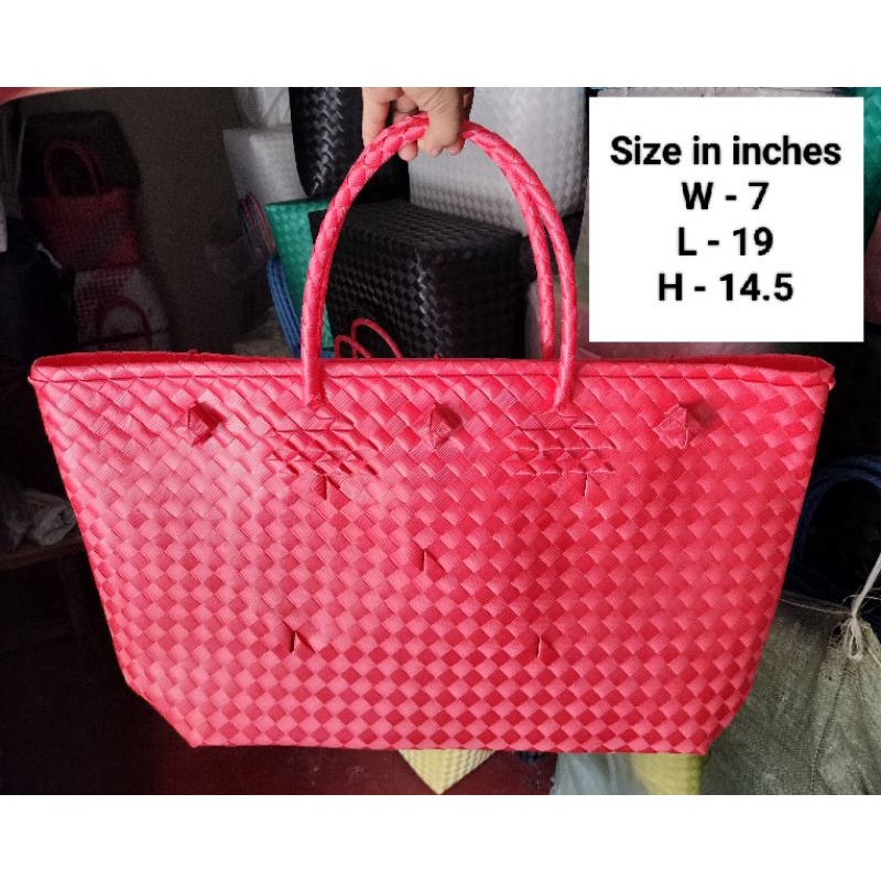 Onhand - Big Plastic Bayong Bag - Hard material | Shopee Philippines