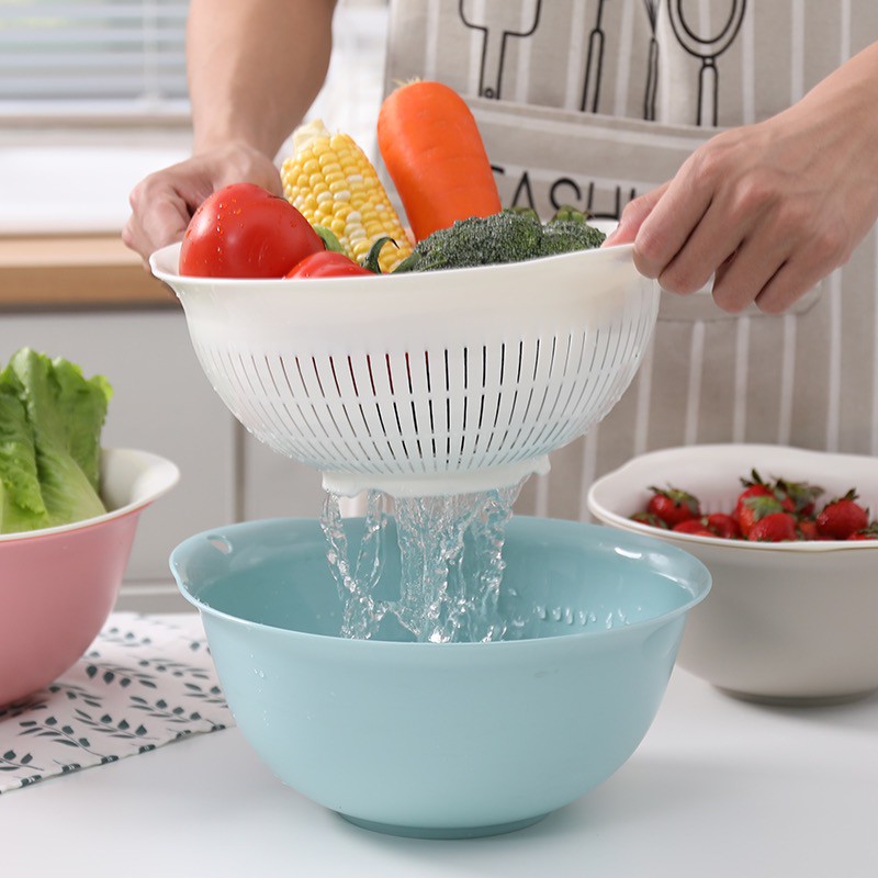 2in1 kitchen vegetable washing basket, fruit and vegetable draining ...