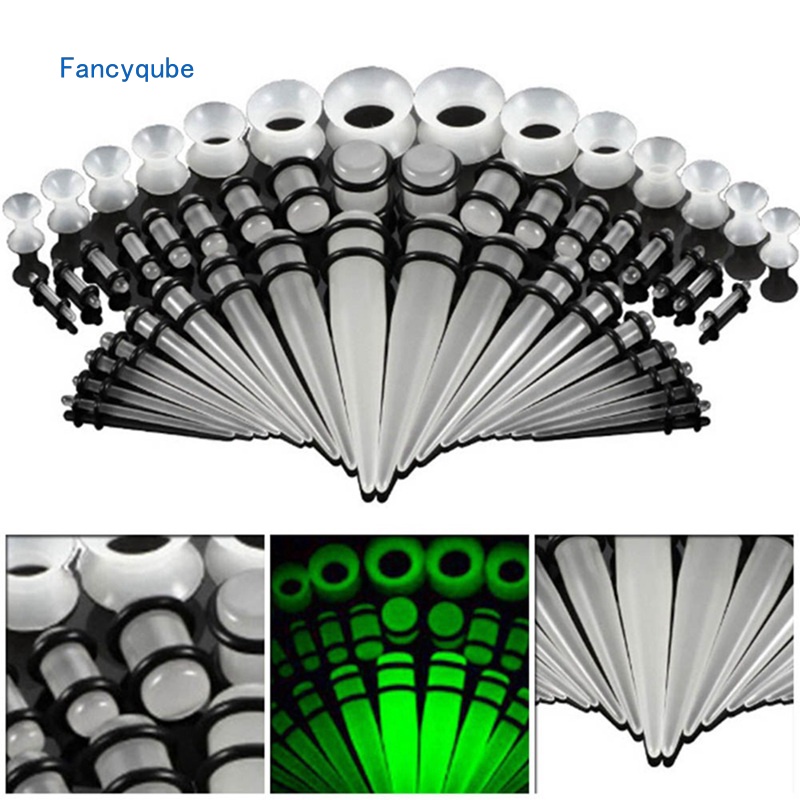 Ear Stretching Kit 50Pieces Ear Gauges Expander Set Acrylic Tapers and ...