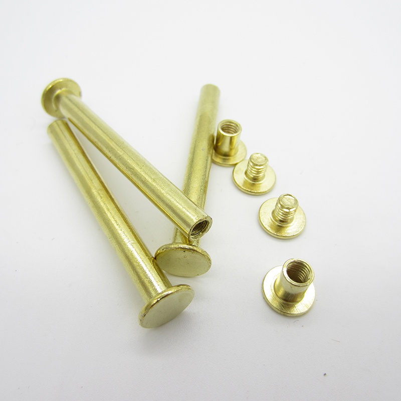 M5 copper plated rivet children, photo album binding screws, book ...
