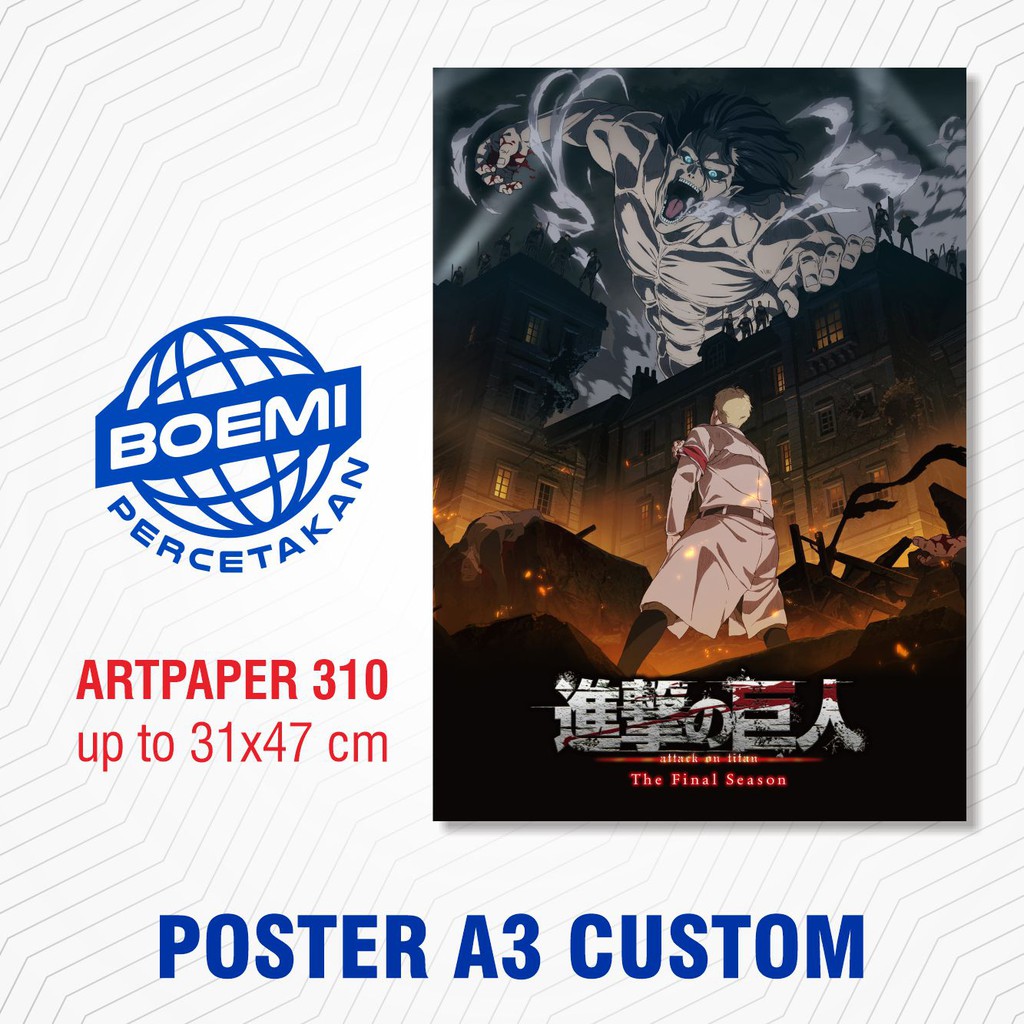 Custom A3 Ap 310 Thick Poster | Tumbler Poster | Anime Poster ...