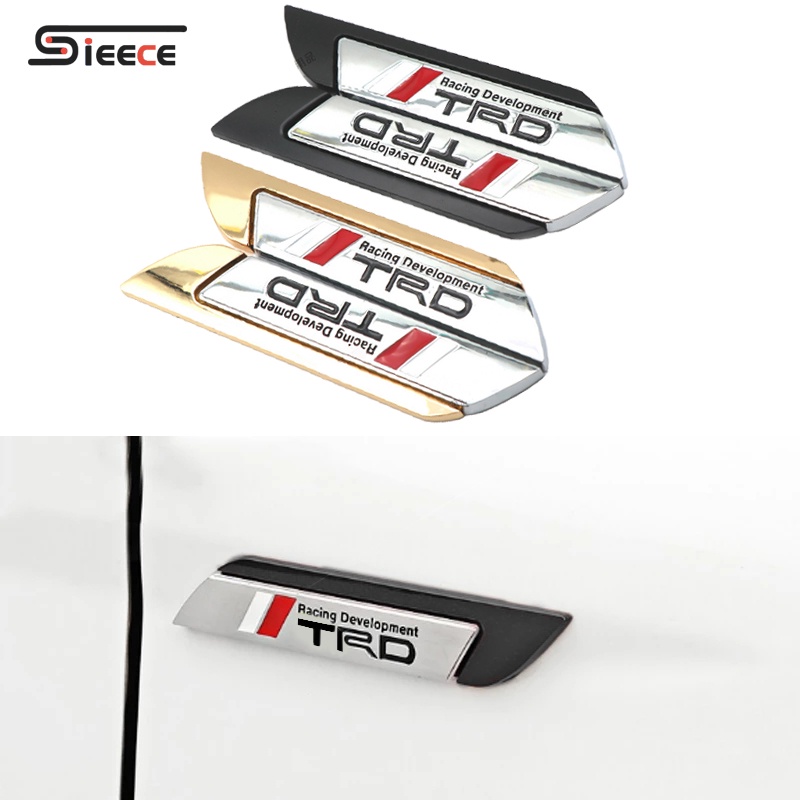 Sieece TRD Logo 3D Metal Side Fender Emblem Badge Car Sticker For ...