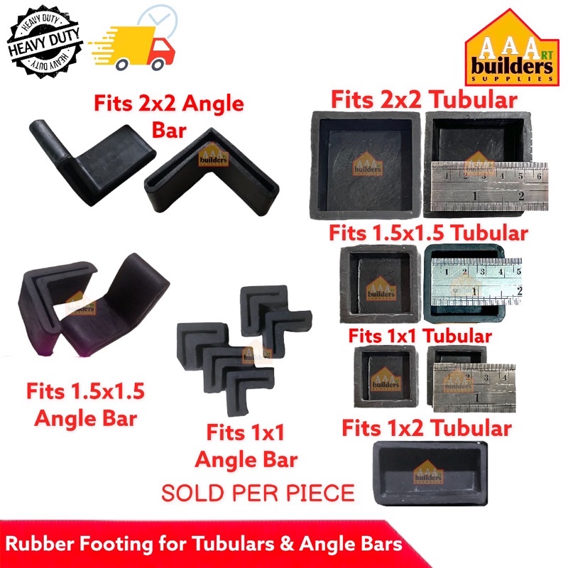 Rubber Footing Anglebar Footing 1x1 angular 392 BULK ORDER | Shopee ...
