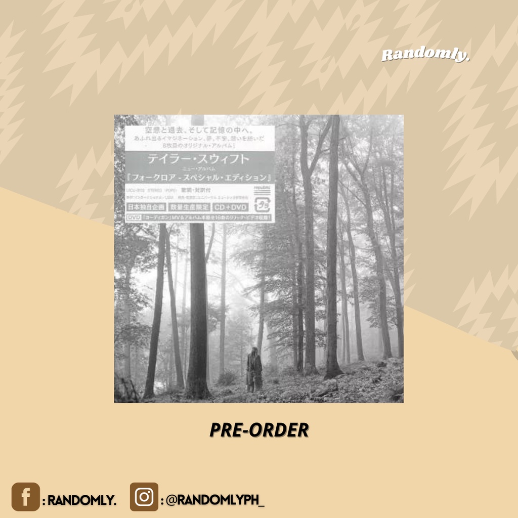 Taylor Swift - folklore Deluxe with DVD (Japan Edition) (Sealed CD ...