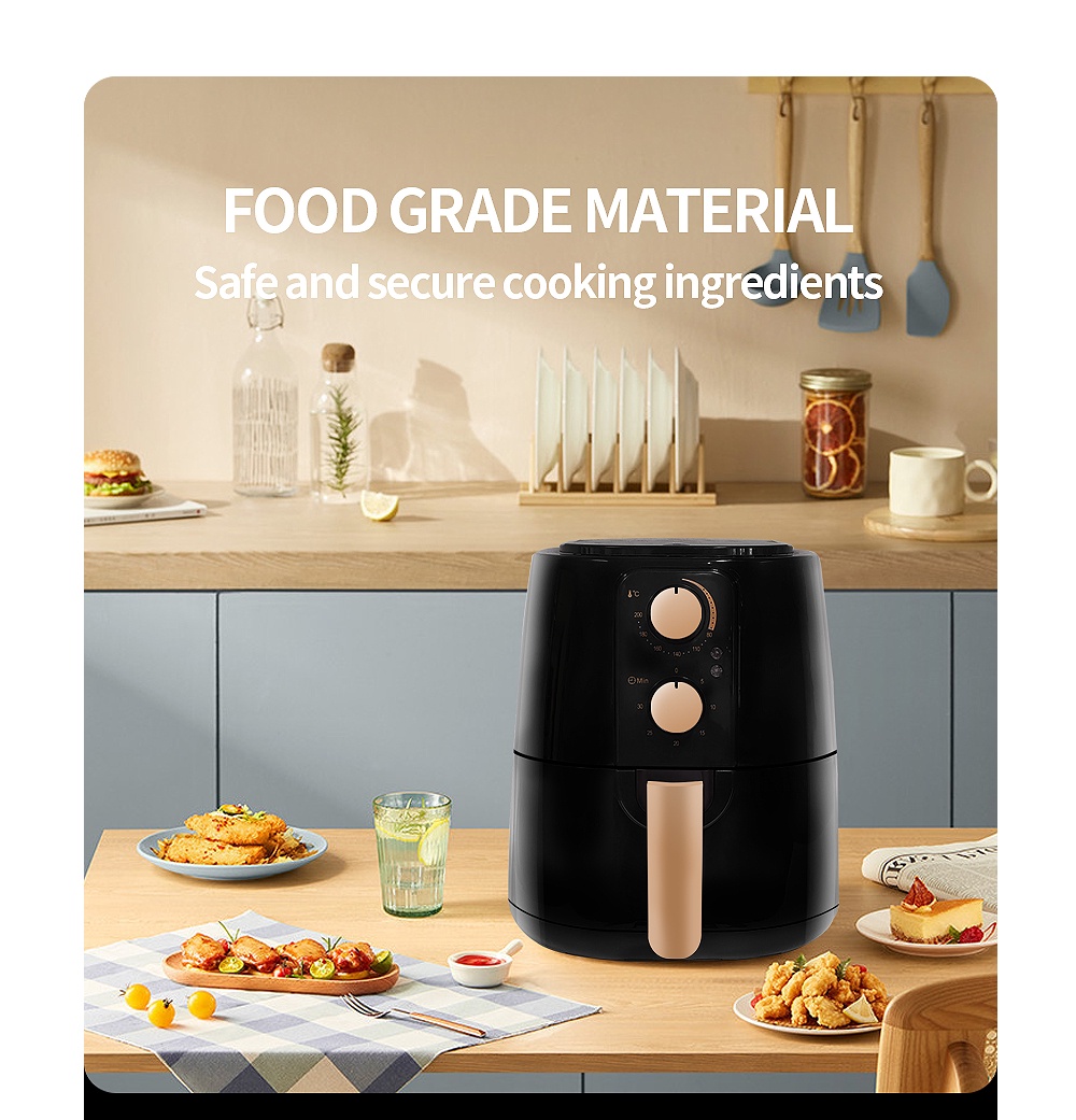 KAISA VILLA Air Fryer Electric Household Fries Machine Non Stick Fry Tools Oil Free 5.5L ...