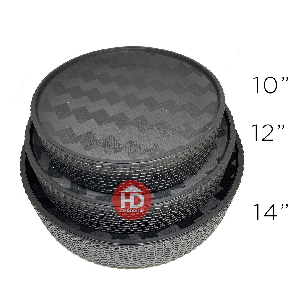 Rattan Black Bilao 5 pcs (10" 12" 14") food grade for sushi pancit ...