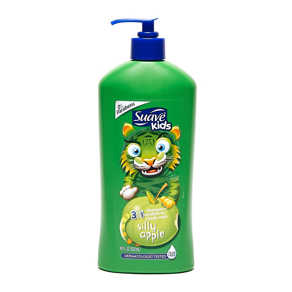 Suave Kids Silly Apple 3-in-1 Shampoo +Conditioner +Body Wash 1.18 L ...