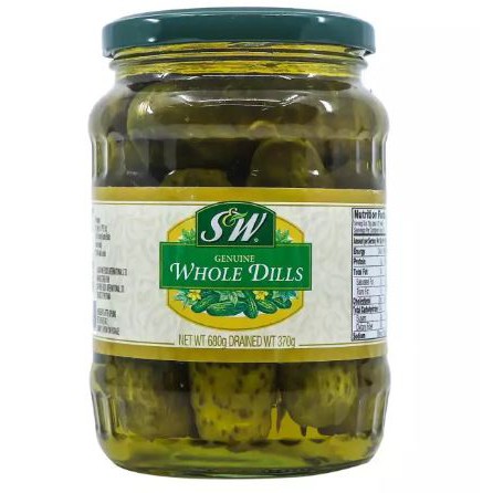 S&W WHOLE DILL PICKLES 680G | Shopee Philippines