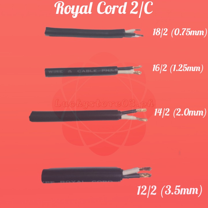 Royal Cord 99% Pure Copper Size #14 #16 # 18 2CORE & 3CORE (sold per meter) | Shopee Philippines