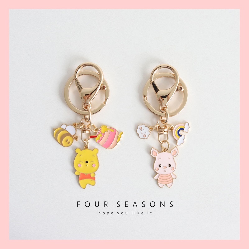 Cute Keychain Pooh Winnie Phone Charm Cute matching keychains Friend ...