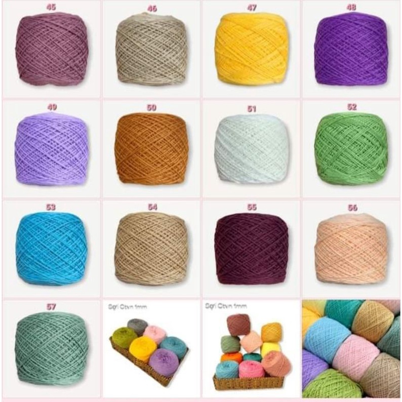 Beautiful Vietnamese Cotton Yarn 1mm | Shopee Philippines