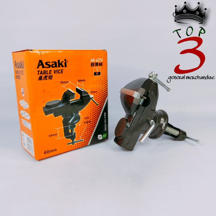 Asaki Mini Bench Vise With Anvil AK6276 ( MINI GATO ) | Shopee Philippines