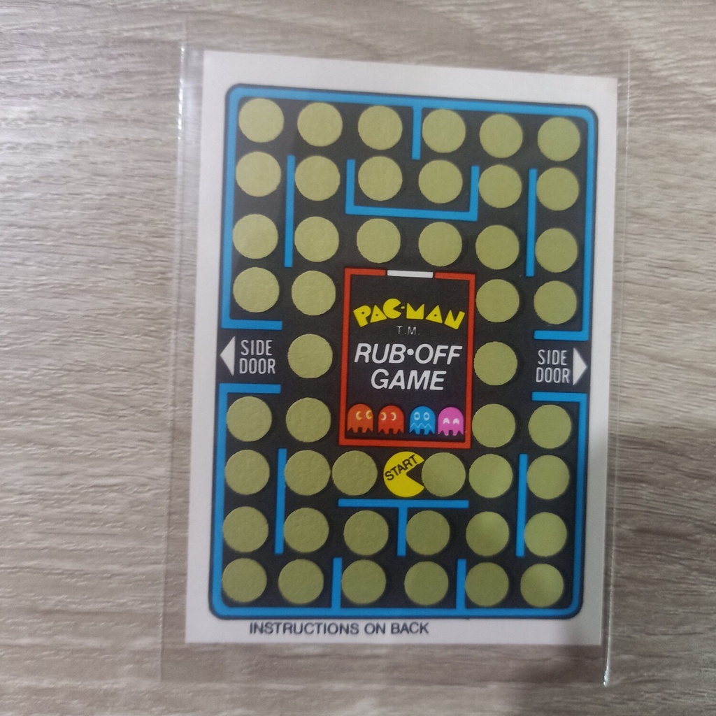 Pac-man Rub-off / scratch card game - from the 1980s - priced per piece ...