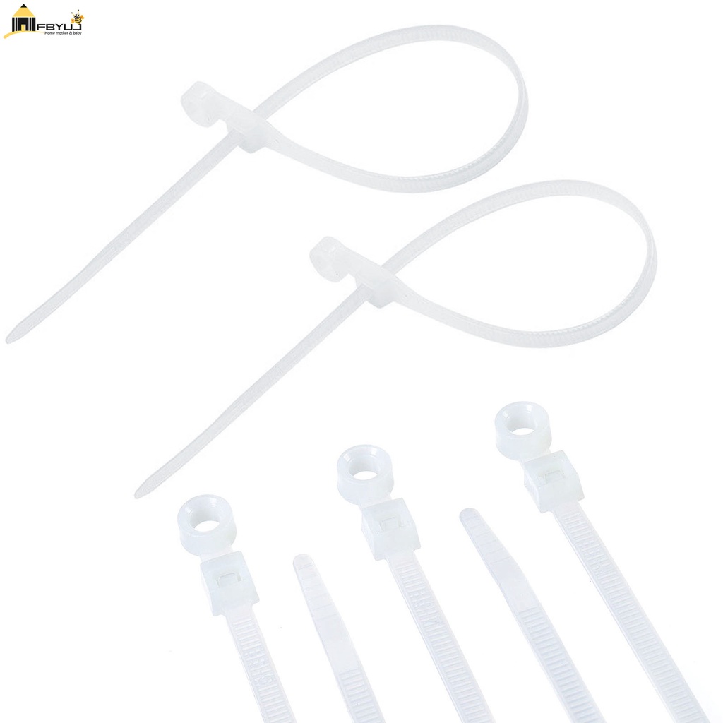 Screw Hole Cable Ties Multipurpose Self-Locking Plastic Nylon Cable Tie Strong Tensile Strength ...