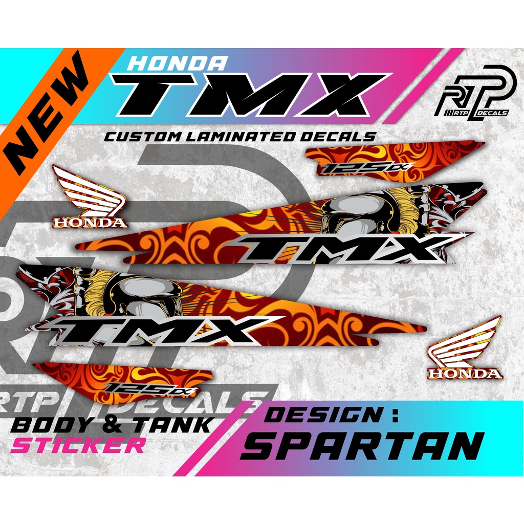 HONDA TMX BODY & TANK PRINTED DECALS STICKER | Shopee Philippines