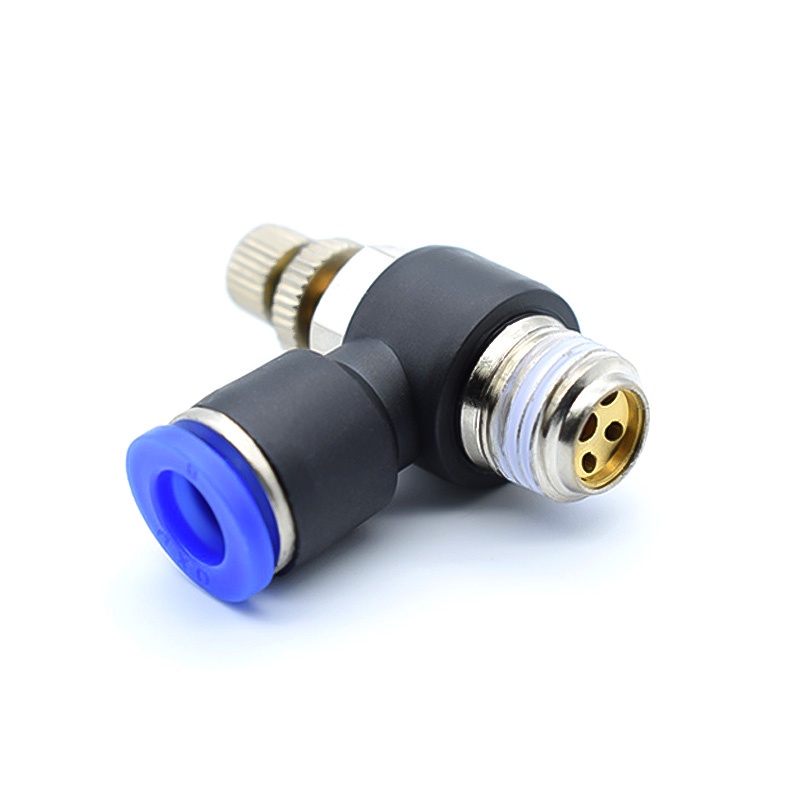 SL connector pneumatic trachea quick connector throttle valve speed regulating valve SL4 / 6 / 8 ...