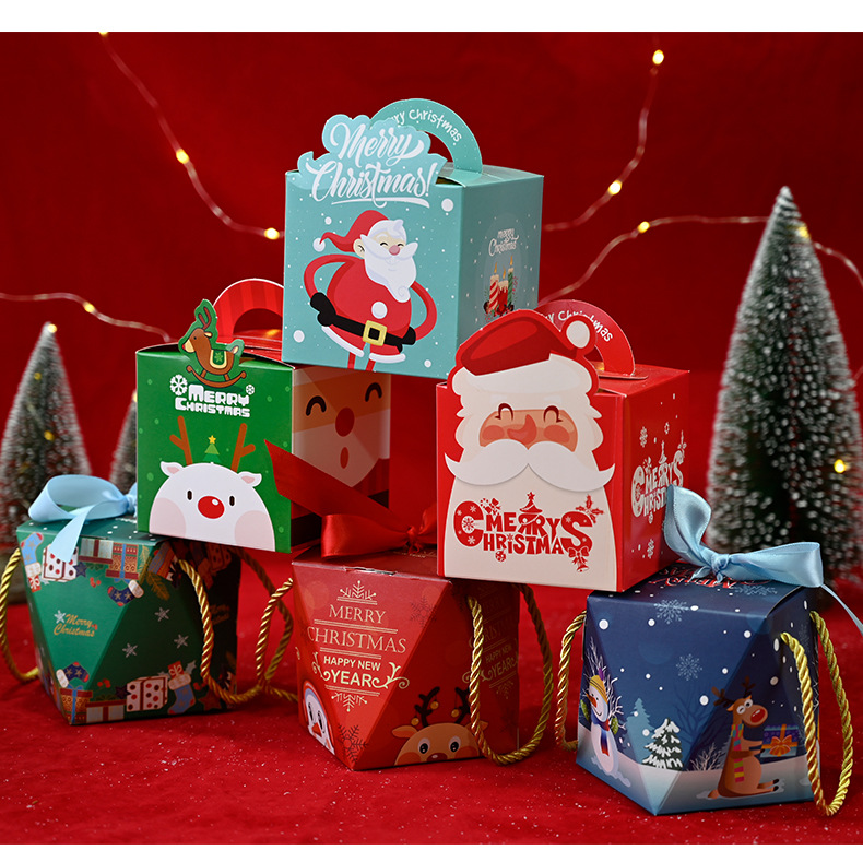 2024 New Apple Box Christmas Eve Packaging Design Gift Wrapping Paper ...