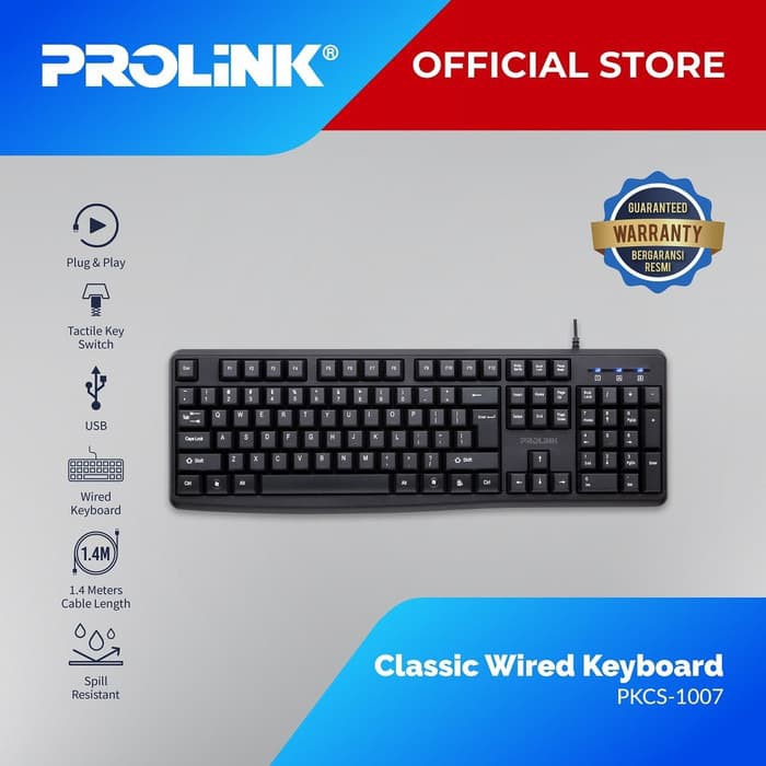 Prolink PKCS1007 Classic Wired Keyboard | Shopee Philippines