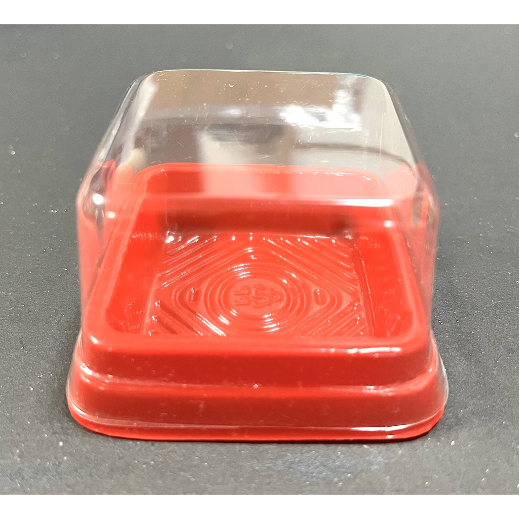 [10 pcs.] Small square plastic container for chocolate truffle, rum ...