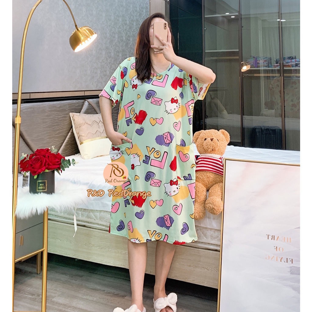 R&O #DS2 Korean daster dresses double pocket Plus Size sleepwear ...