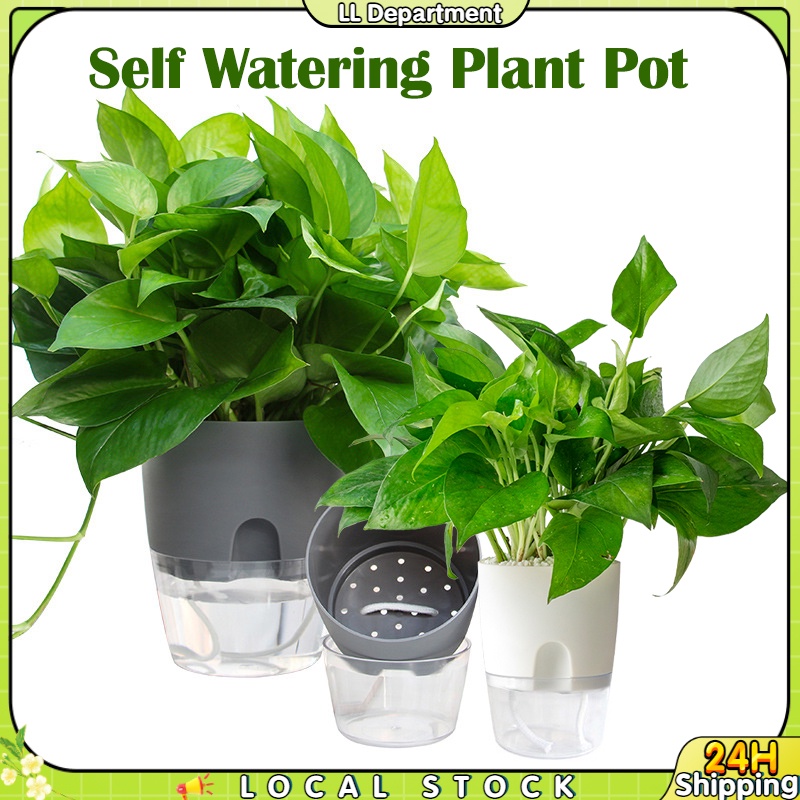 Water Inlet Self Watering Pot Indoor Outdoor Flower Pot Plant Pot ...