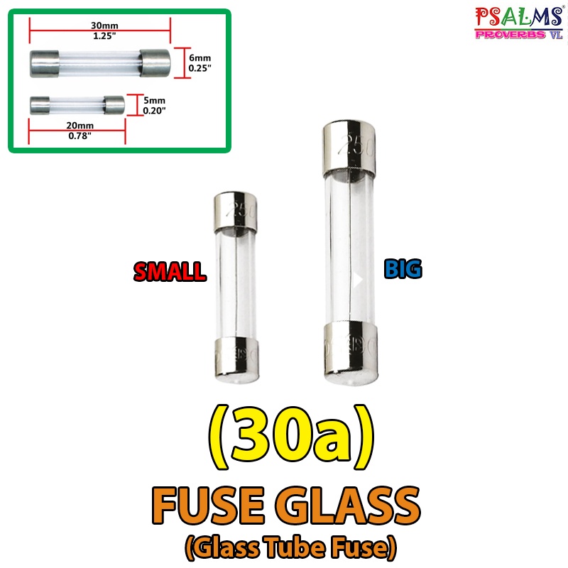 Fuse Glassglass Tube Fuse 5a3a5a6a7a8a10a12a15a20a25a30amperebig And Small