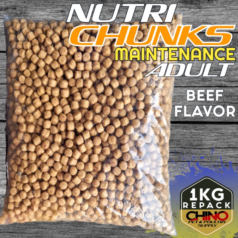 NUTRI CHUNKS MAINTENANCE ADULT DOG FOOD BEEF FLAVOR 1 KILO REPACK ...