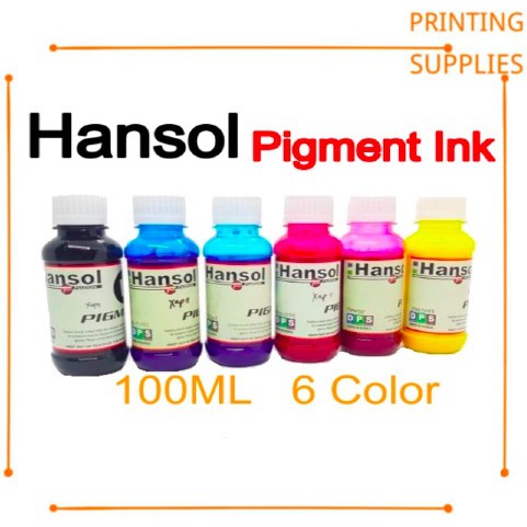 Hansol pigment ink Vibrant 100ml 6 Colors | Shopee Philippines
