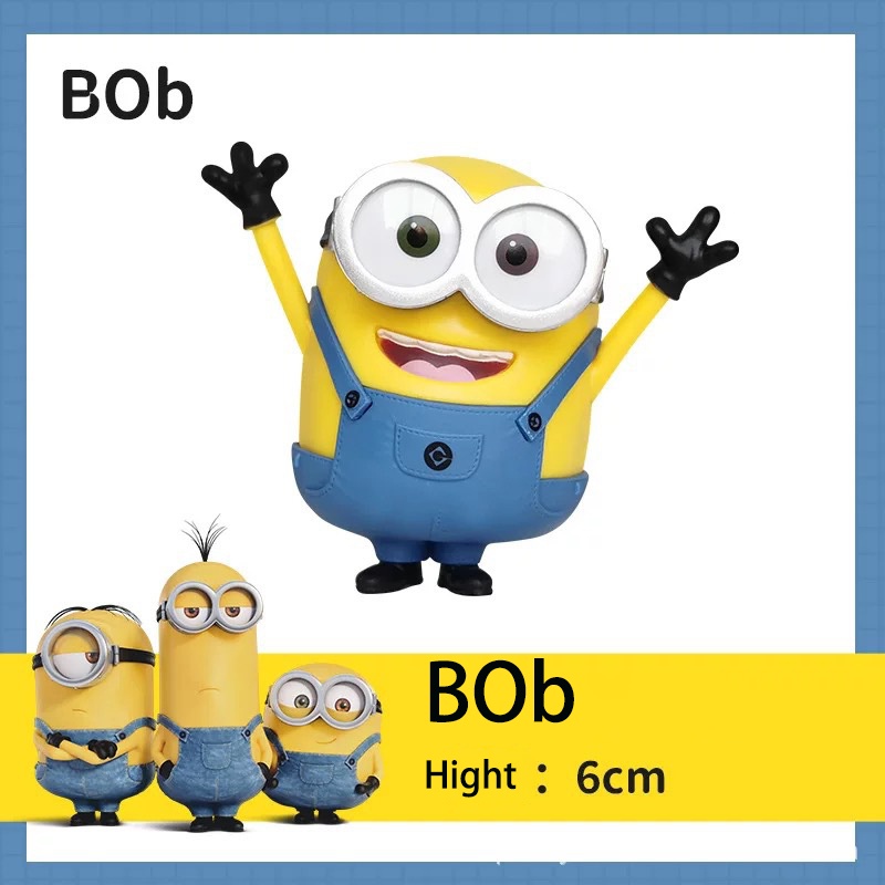 Cartoon Minions Toy Despicable Me 2 Miniones Bob Kevin Stuart Mini ...