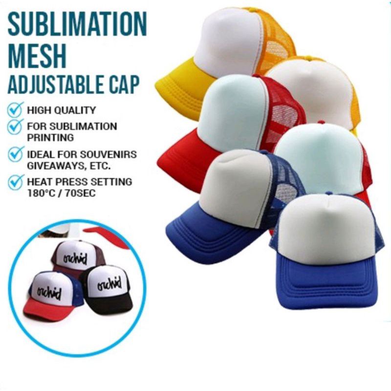 Sublimation Mesh Cap Plain Trucker Snapback Baseball Cap Adjustable Net Cap | Shopee Philippines