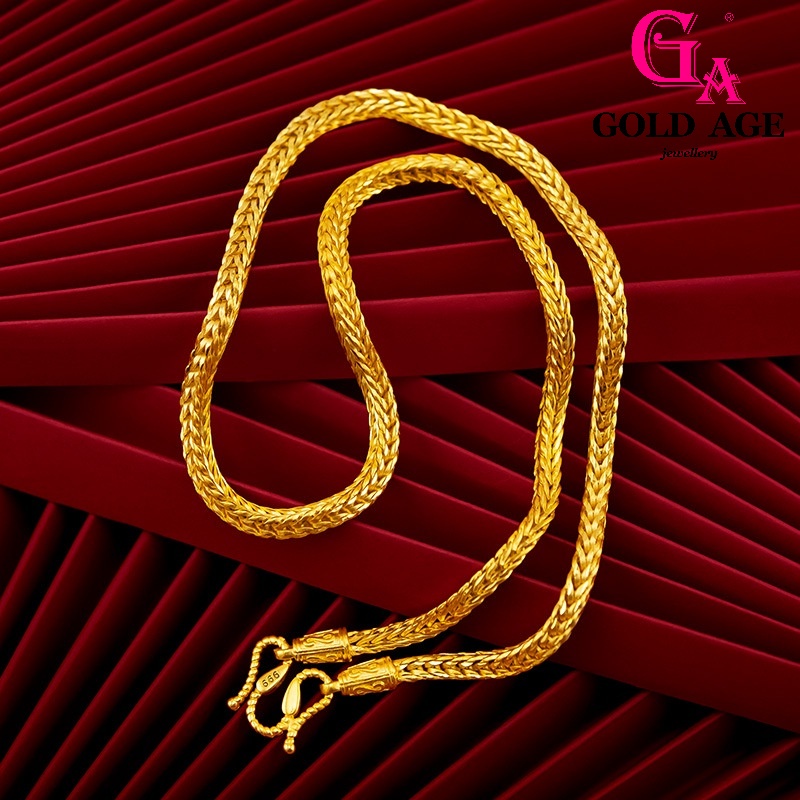 GA Jewelry Fashion 18K Saudi Gold Plated Korean Necklace Male Keel ...
