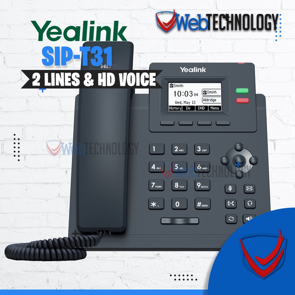 Yealink SIP-T31 VOIP IP Phone T31G and T31P Power Supply Included ...