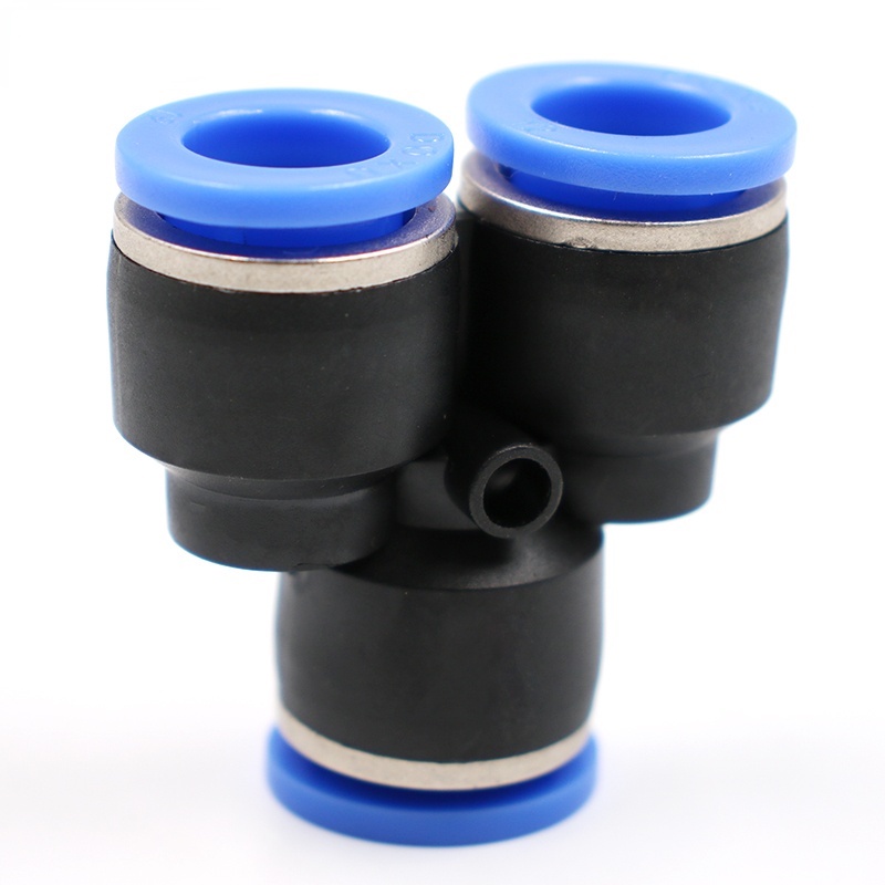1pcs "Y" Pneumatic Connector Tee Union Push In Fitting for Air Pipe ...