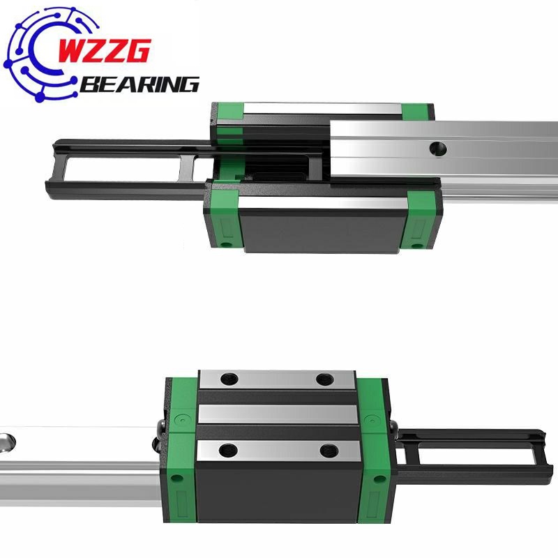WZZG 1PCS linear guide slider block/flange block/line rail bearing HGH/W15/20/25/35/45 silver ...