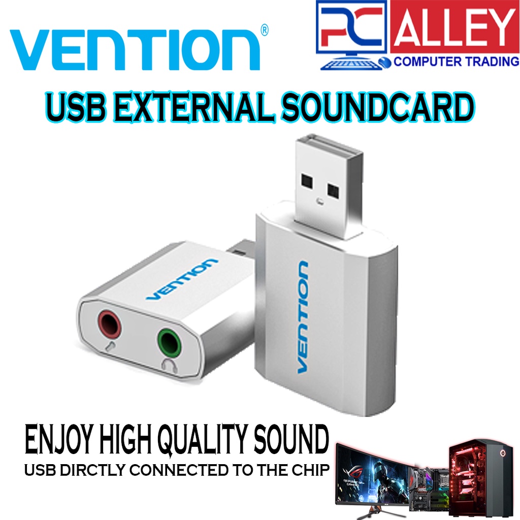 VENTION USB EXTERNAL SOUNDCARD 3.5mm STEREO AND MIC SOUNDCARD SPLITTER ...