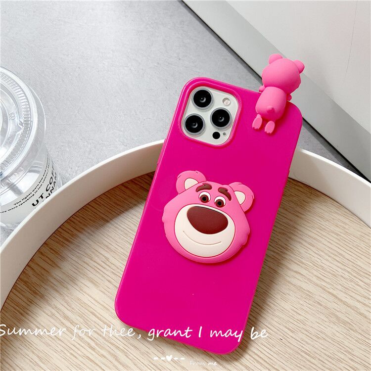 3D Lotso bear case for Iphone 16 pro max 15 pro max 14 pro max 13 pro ...