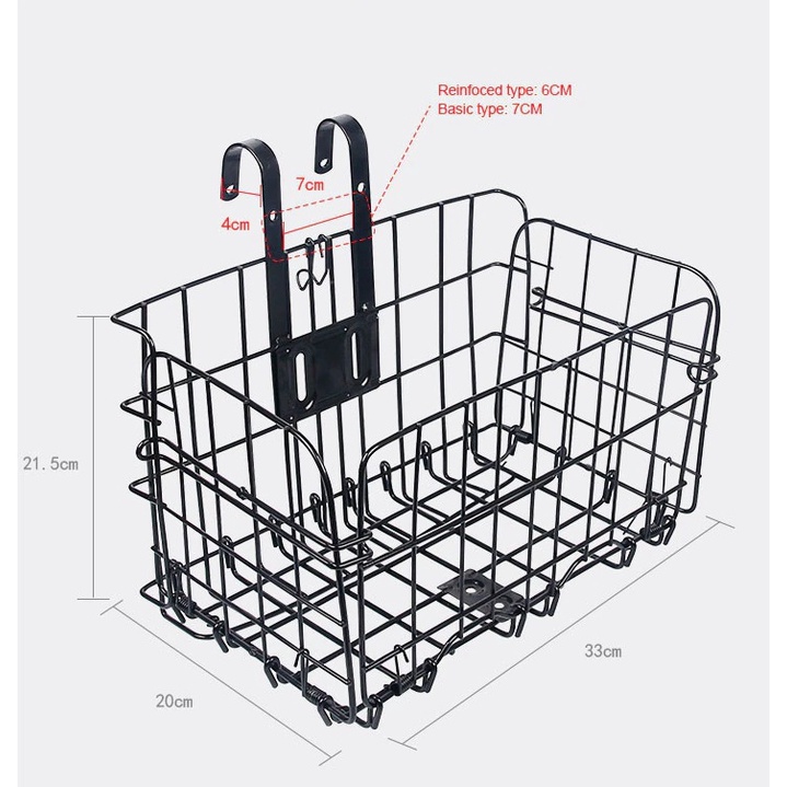 Bicycle Foldable Metal Basket Handlebar Mounted | Shopee Philippines