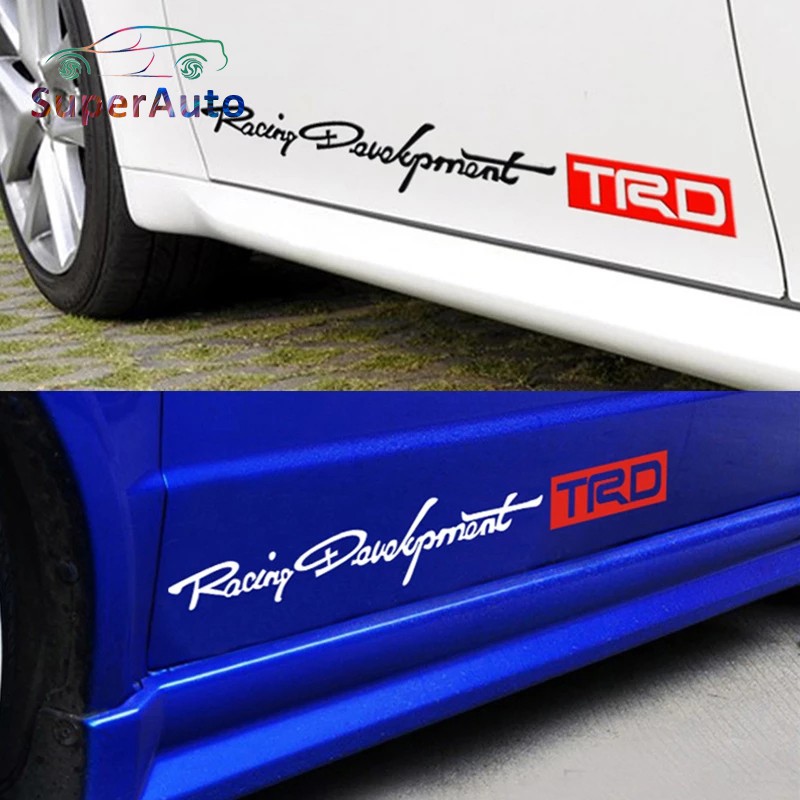 SuperAuto 2PCS TRD Car Sticker Racing Development Decals For Toyota ...