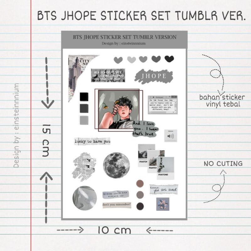 Bts JHOPE STICKER SET TUMBLR VER. | Shopee Philippines