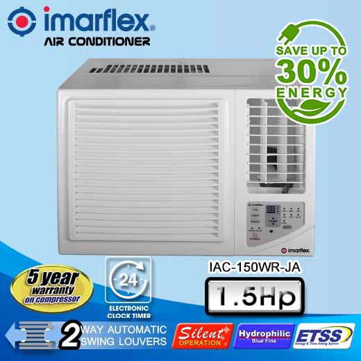 Imarflex Window Type Air Conditioner 1.5Hp Remote Control IAC-150WR-JA ...