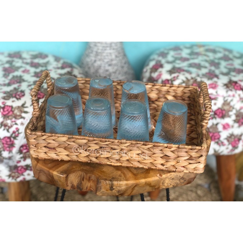 Water Hyacinth Tray 32x23cm/iron Frame Tray | Shopee Philippines