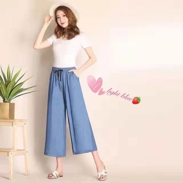 Fashion Denim square pants soft tela fit 27-32 waistline/COD | Shopee ...