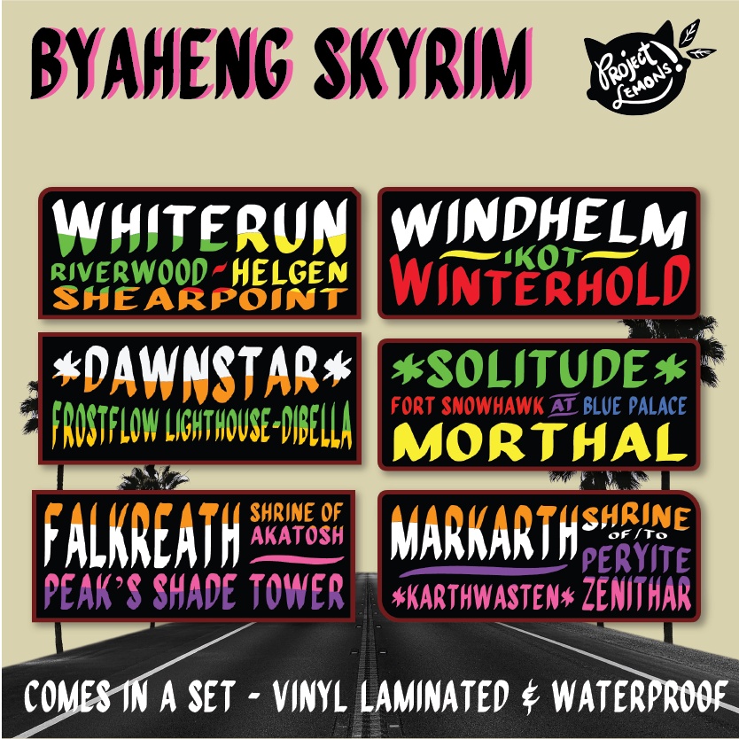 Skyrim Gaming Stickers | Vinyl Laminated | Waterproof Stickers ...