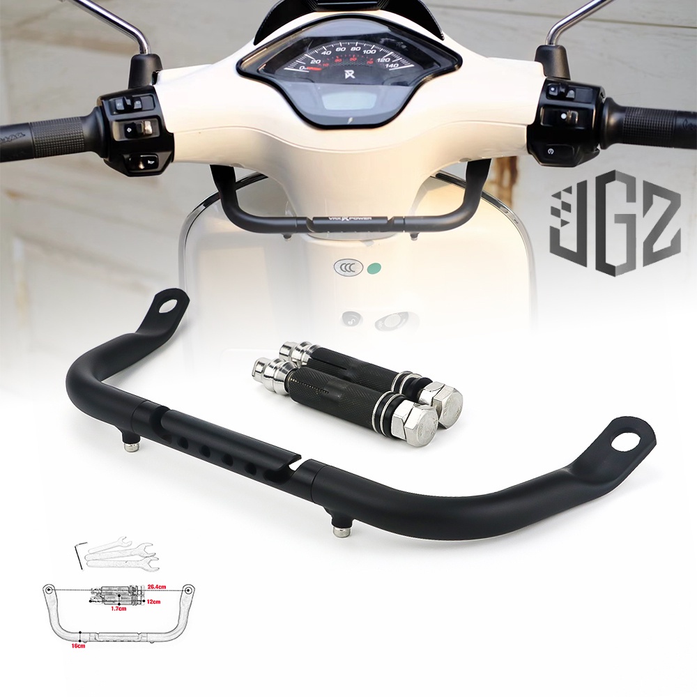 For Vespa Motorcycle Crossbar Balance Navigation Bracket Armrest Chest ...