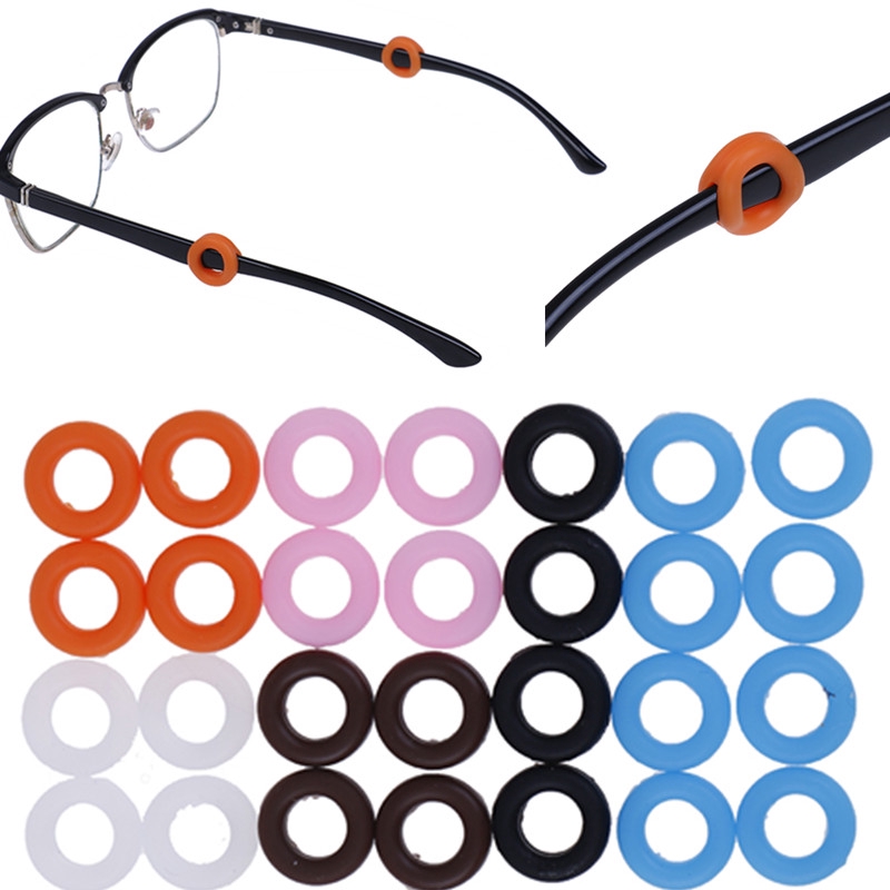 10Pairs Reusable Anti-Slip Round Comfort Glasses Retainers Silicone ...