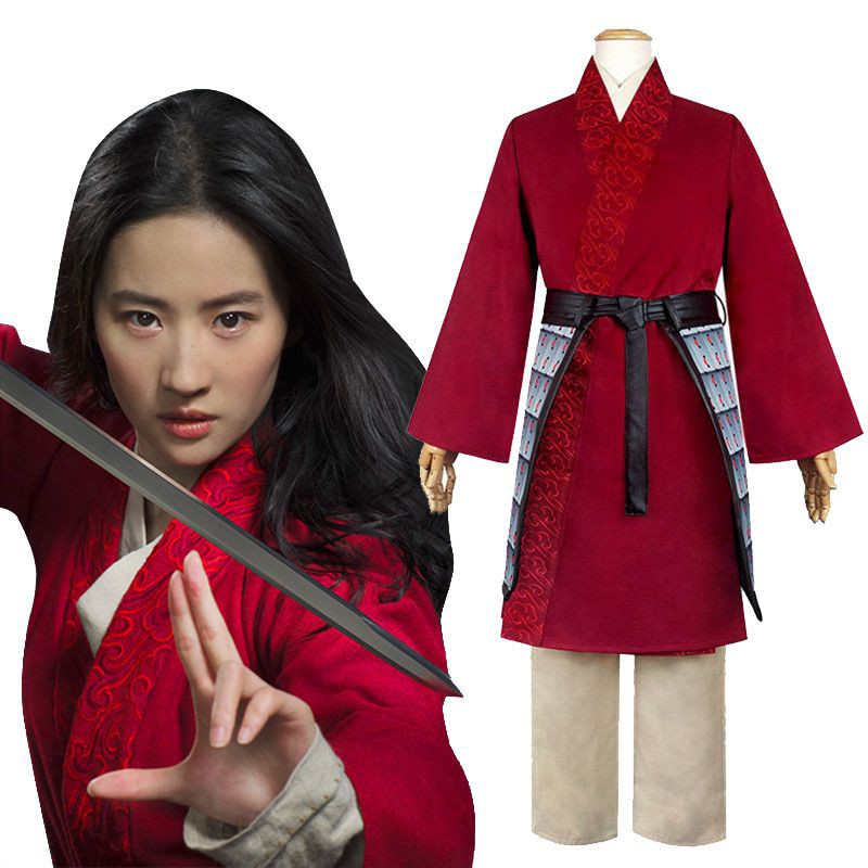 Hua Mulan Chinese Hanfu Cosplay Costume Women Girl Dress Halloween Full ...