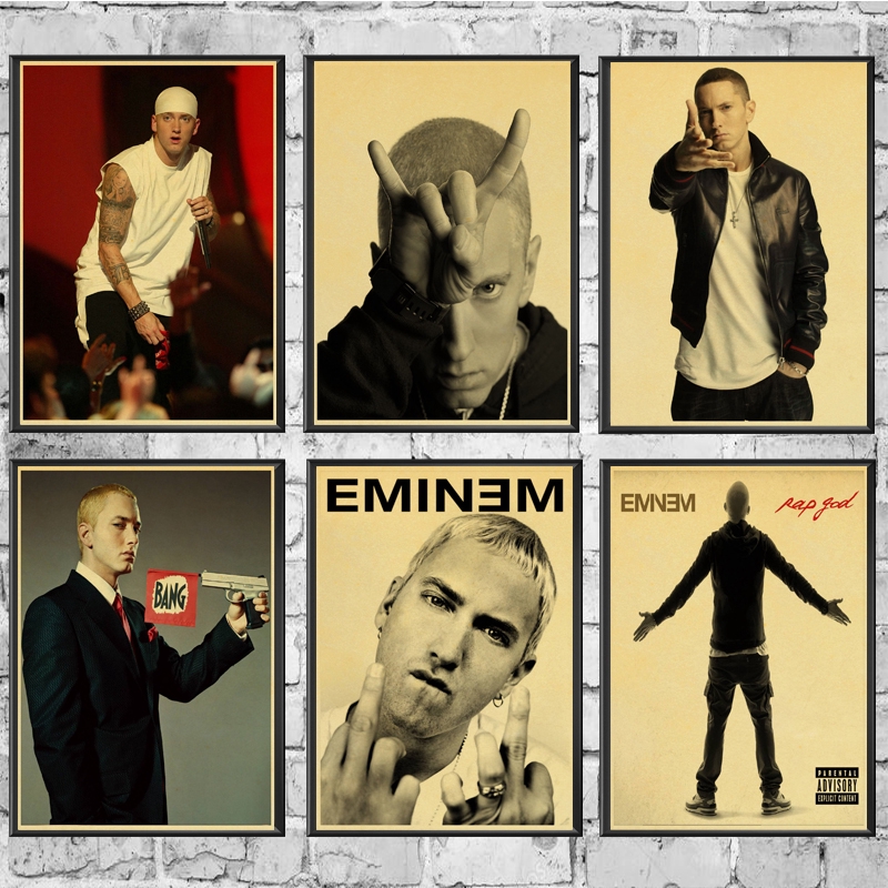 Vintage Singer Eminem Poster Good Quality Painting RetroPoster Kraft ...