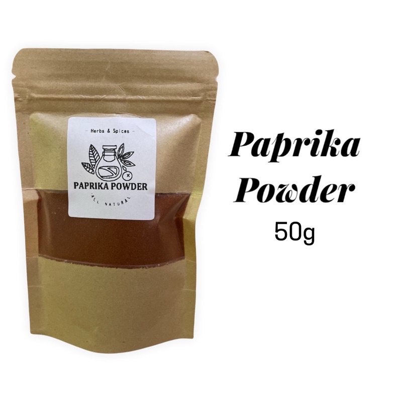 Paprika Powder in Resealable / Ziplock Pouch 50g - All Natural | Shopee ...