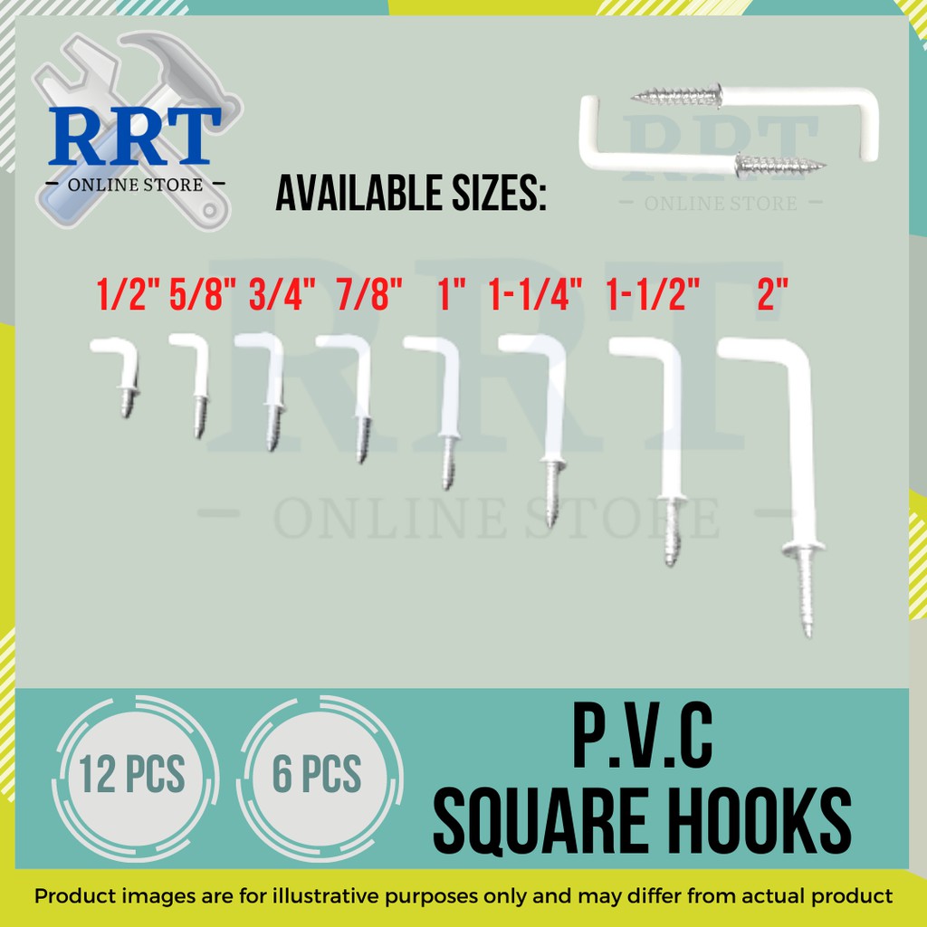 Plastic PVC Square Hooks | Shopee Philippines